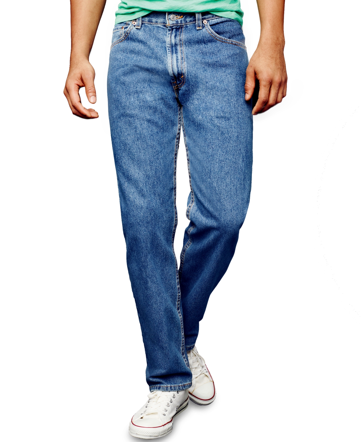 Click here for Levis Mens 505 Regular Fit Non-Stretch Jeans - Med... prices