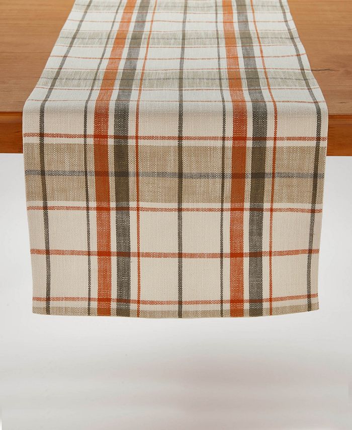 Tableau Pennington Plaid Table Runner, 72" x 14" - Macy's
