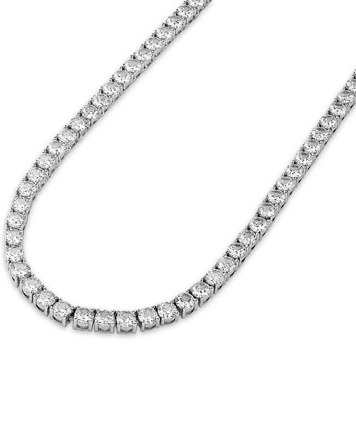 Esquire Men's Jewelry Cubic Zirconia (4mm) Tennis Necklace 22" (Also in ...
