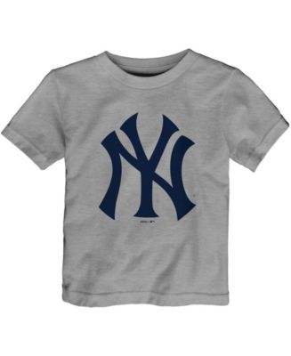 Toddler Heathered Gray New York Yankees Primary Logo T-shirt - Macy's