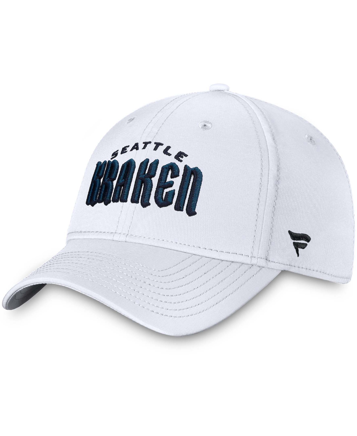 Click here for Mens White Seattle Kraken Wordmark Flex Hat - Whit... prices