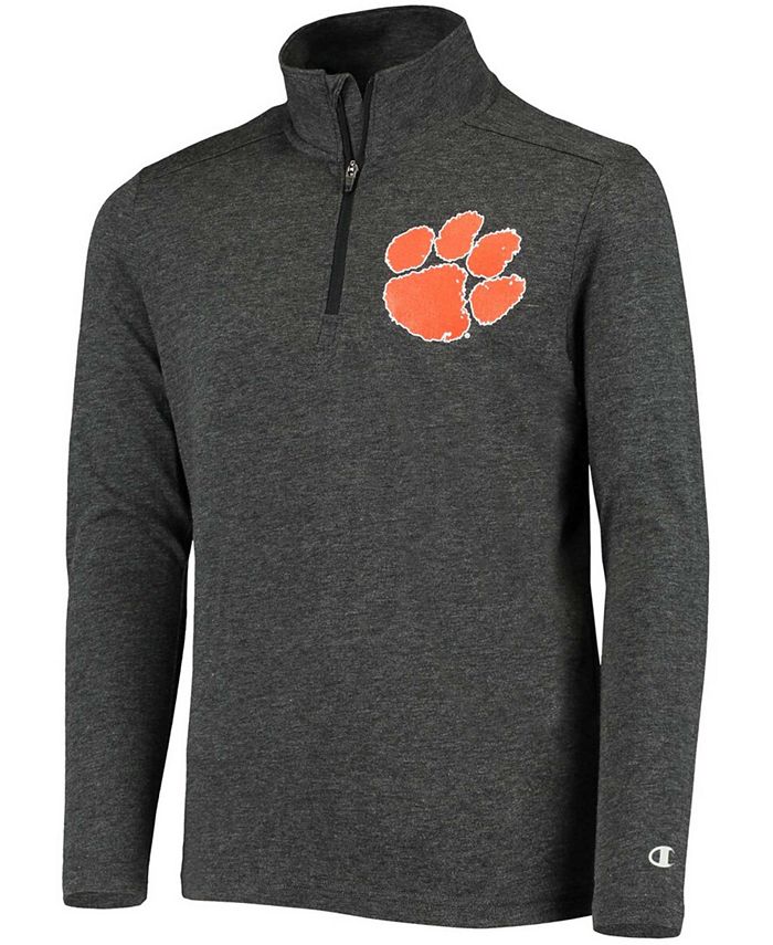 Champion Big Boys Black Clemson Tigers Field Day Quarter-Zip Jacket ...