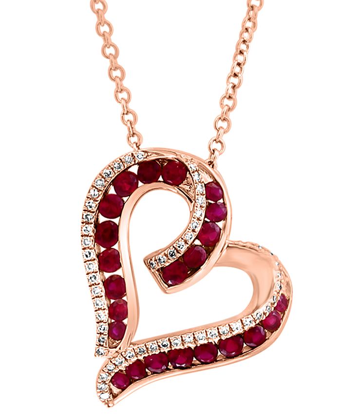 EFFY Collection EFFY® Ruby (3/4 ct. t.w.) & Diamond (1/8 ct. t.w ...