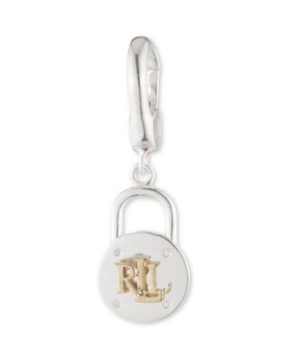 Lauren Ralph Lauren 18K Gold Over Sterling Silver Padlock RLL Charm ...