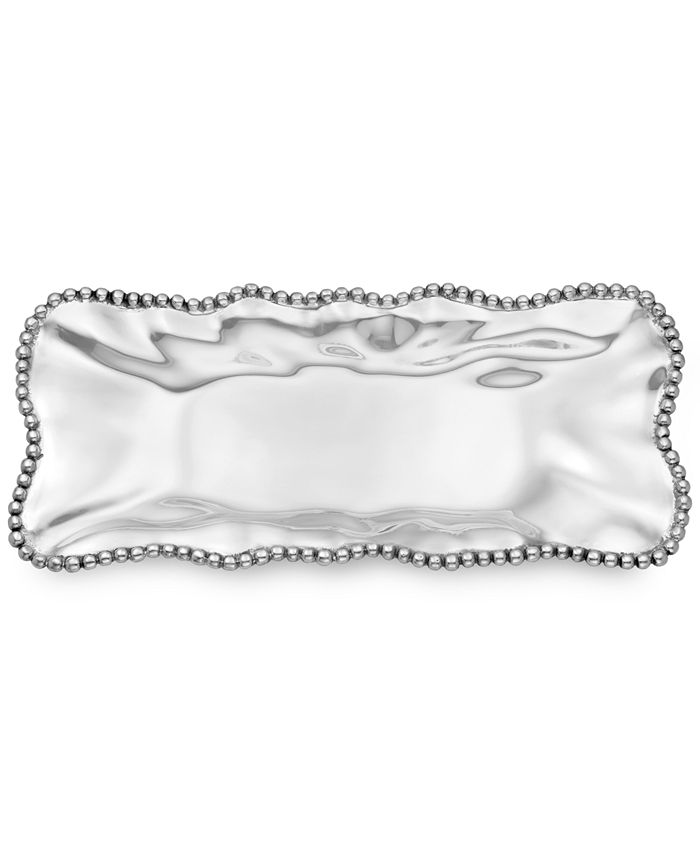 Lenox Organics Beaded Wave Rectangular Tray - Macy's