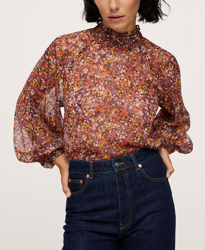 MANGO Women's Floral Print Blouse - Macy's