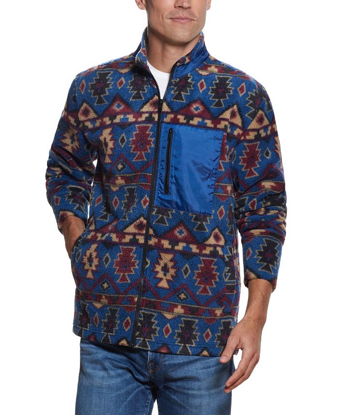 Weatherproof Vintage Men's Full Zip Printed Fleece Jacket - Macy's