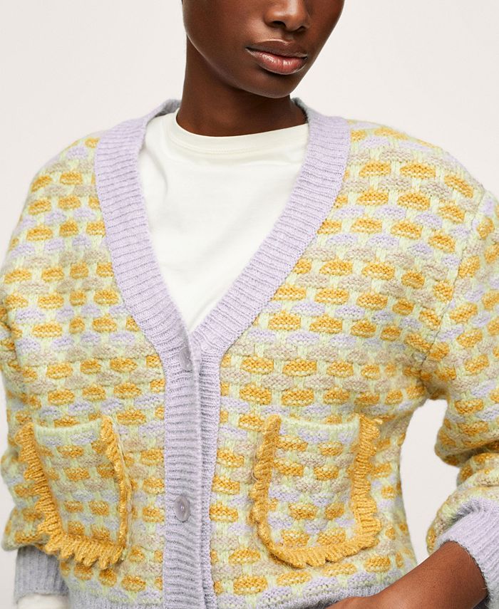 MANGO Women's Multi-Color Knit Cardigan - Macy's