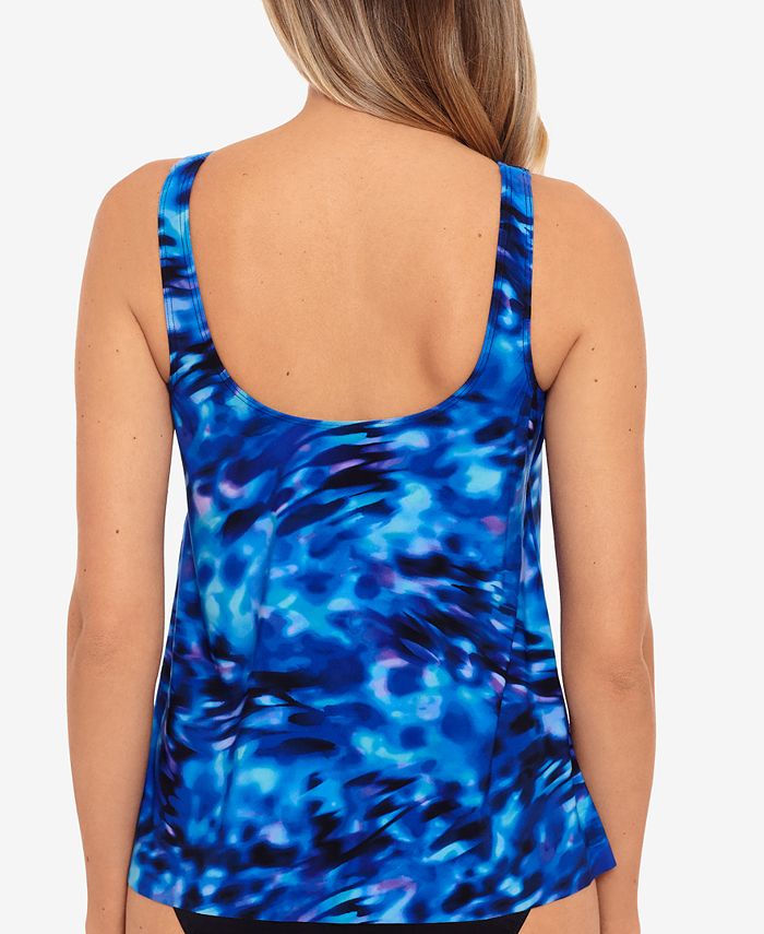 Miraclesuit CLOUD LEOPARD URSULA DD TANKINI TOP - Macy's