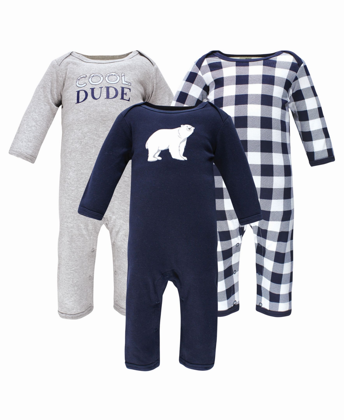 Click here for Hudson Baby 3Pk Coverall - Polar Bear prices
