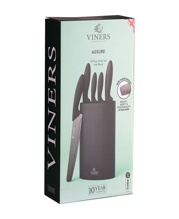 Viners Assure 5-Piece Knife Block Set - Macy's