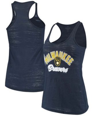 Women's Navy Milwaukee Brewers Multicount Racerback Tank Top - Macy's