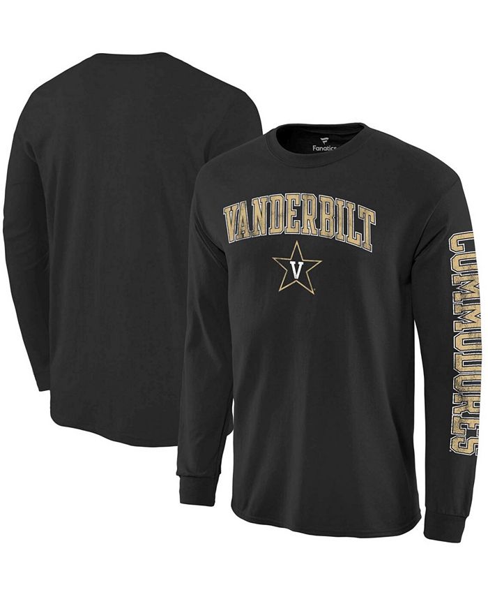 Fanatics Men's Black Vanderbilt Commodores Distressed Arch Over Logo ...