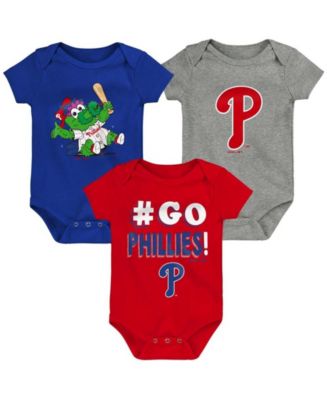 Infant Boys and Girls Red, Royal, Gray Philadelphia Phillies Born To ...