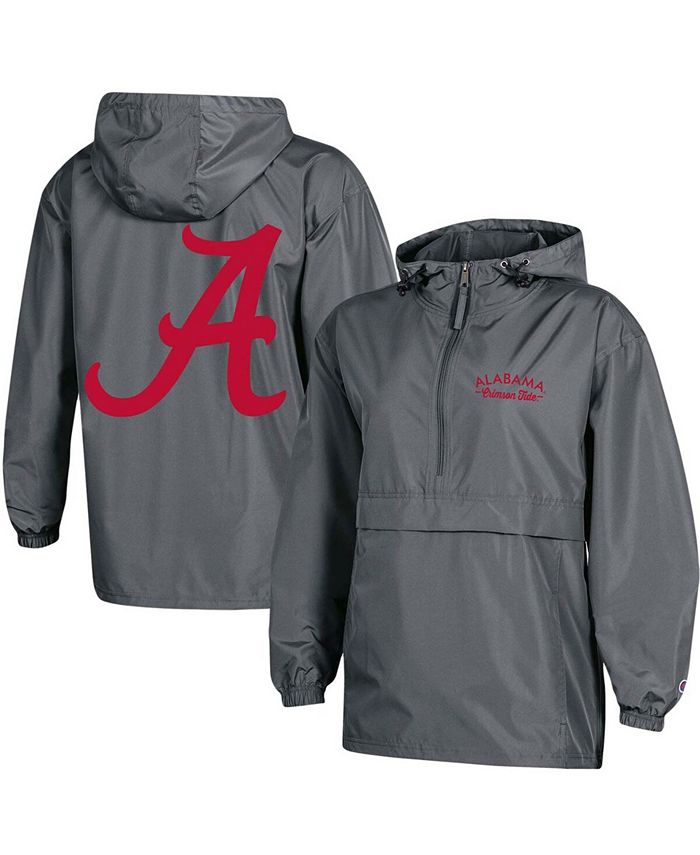 Champion Women's Charcoal Alabama Crimson Tide Packable Half-Zip Light ...