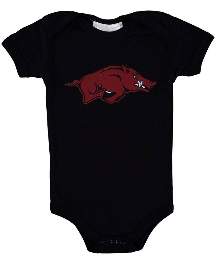 Two Feet Ahead Infant Boys and Girls Black Arkansas Razorbacks Big Logo ...