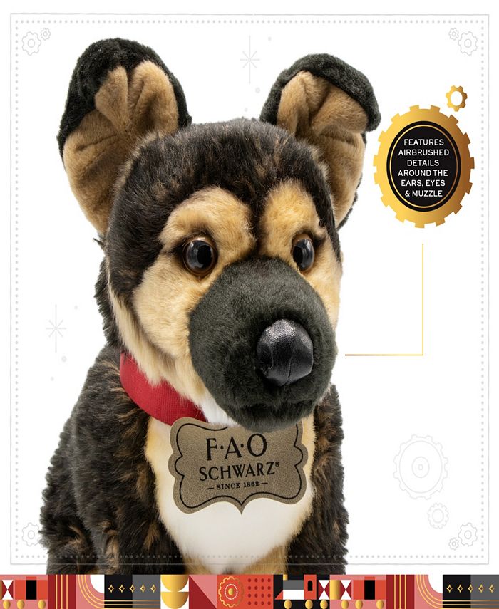 FAO Schwarz Toy Plush Puppy Floppy German Shepherd, 10" - Macy's
