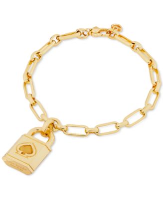 Kate Spade New York Padlock Charm Link Bracelet - Macy's