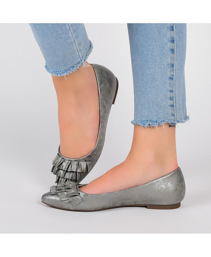 Journee Collection Women's Judy Ruffled Ballet Flats - Macy's