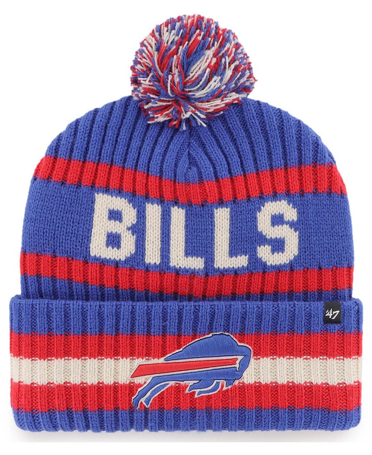 Click here for Mens Royal Buffalo Bills Bering Cuffed Knit Hat wi... prices