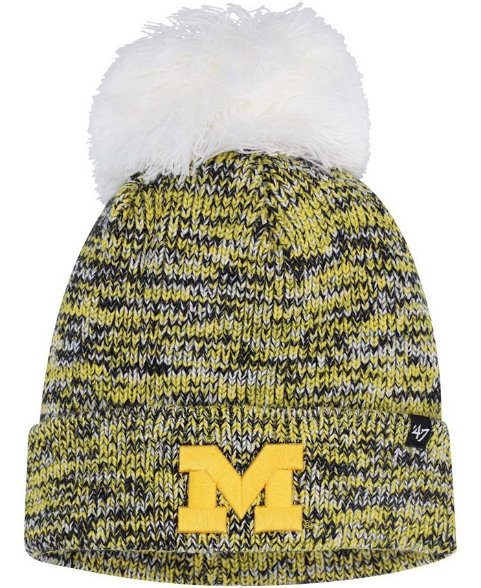 '47 Brand Women's Navy Michigan Wolverines Triple Cross Cuffed Knit Hat ...