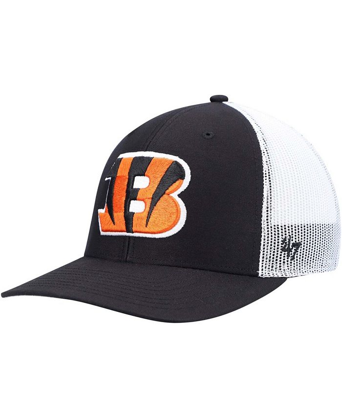 '47 Brand Men's Black, White Cincinnati Bengals Trucker Snapback Hat ...