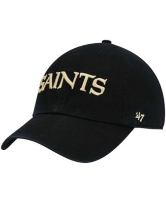 Men's Black New Orleans Saints Clean Up Script Adjustable Hat - Macy's
