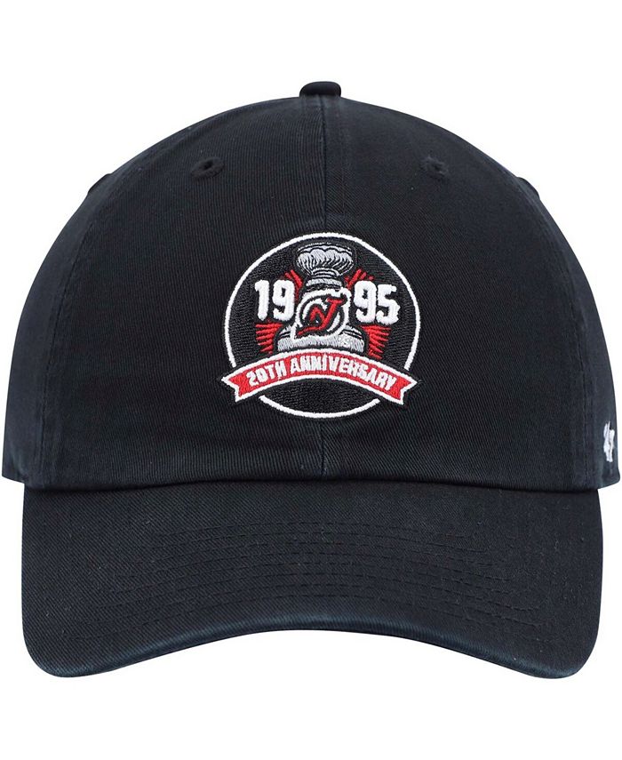 '47 Brand Men's Black New Jersey Devils Team Logo Clean Up Adjustable ...