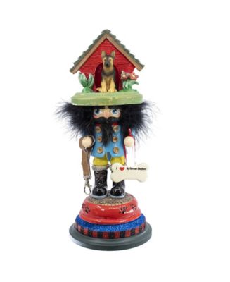 Kurt Adler 14" Hollywood German Shepherd Dog House Hat Nutcracker - Macy's
