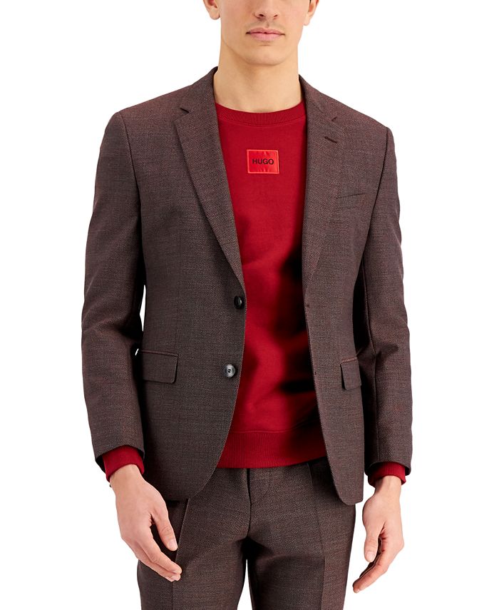 HUGO Boss Men's Slim-Fit Plaid Performance Suit Jacket - Macy's