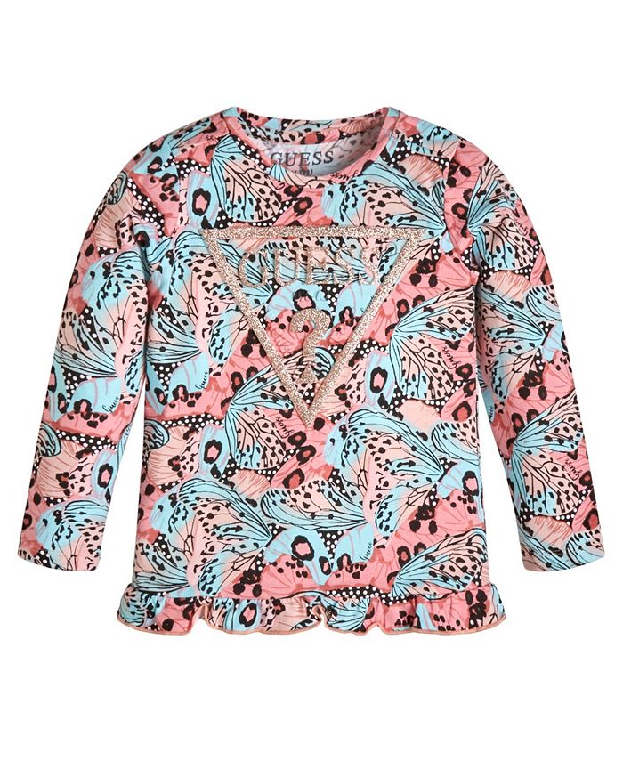 GUESS Little Girls Stretchy Jersey T-shirt - Macy's
