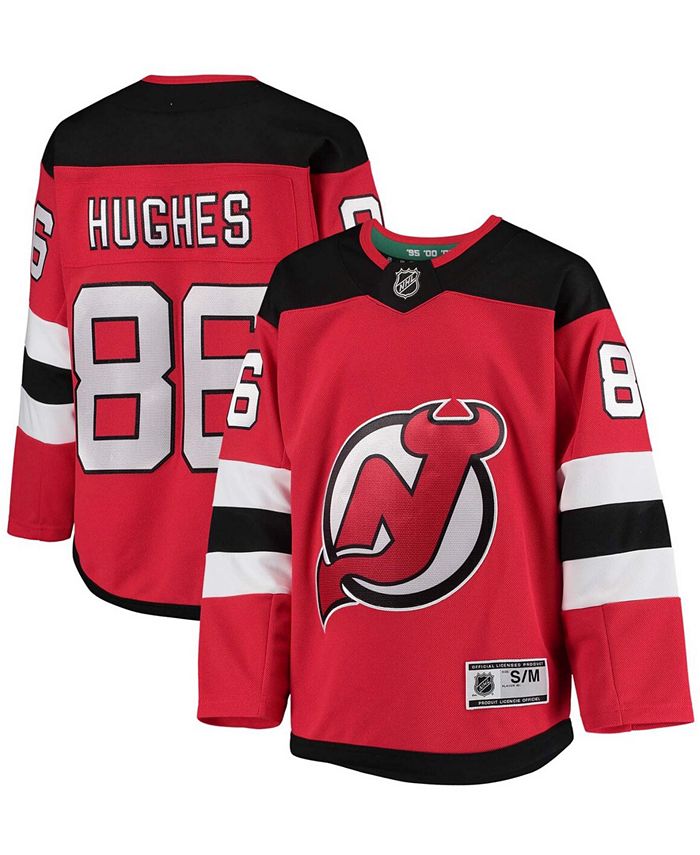 Outerstuff Big Boys and Girls Jack Hughes Red New Jersey Devils Home ...