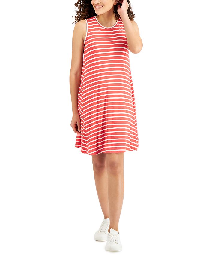 Style & Co Petite Sleeveless Printed Flip Flop Dress, Created for Macy ...