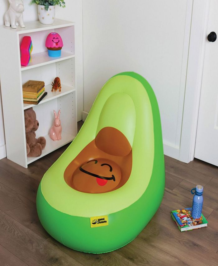 Flat River Group Good Banana Avocado Comfy Inflatable Chair for Kids ...