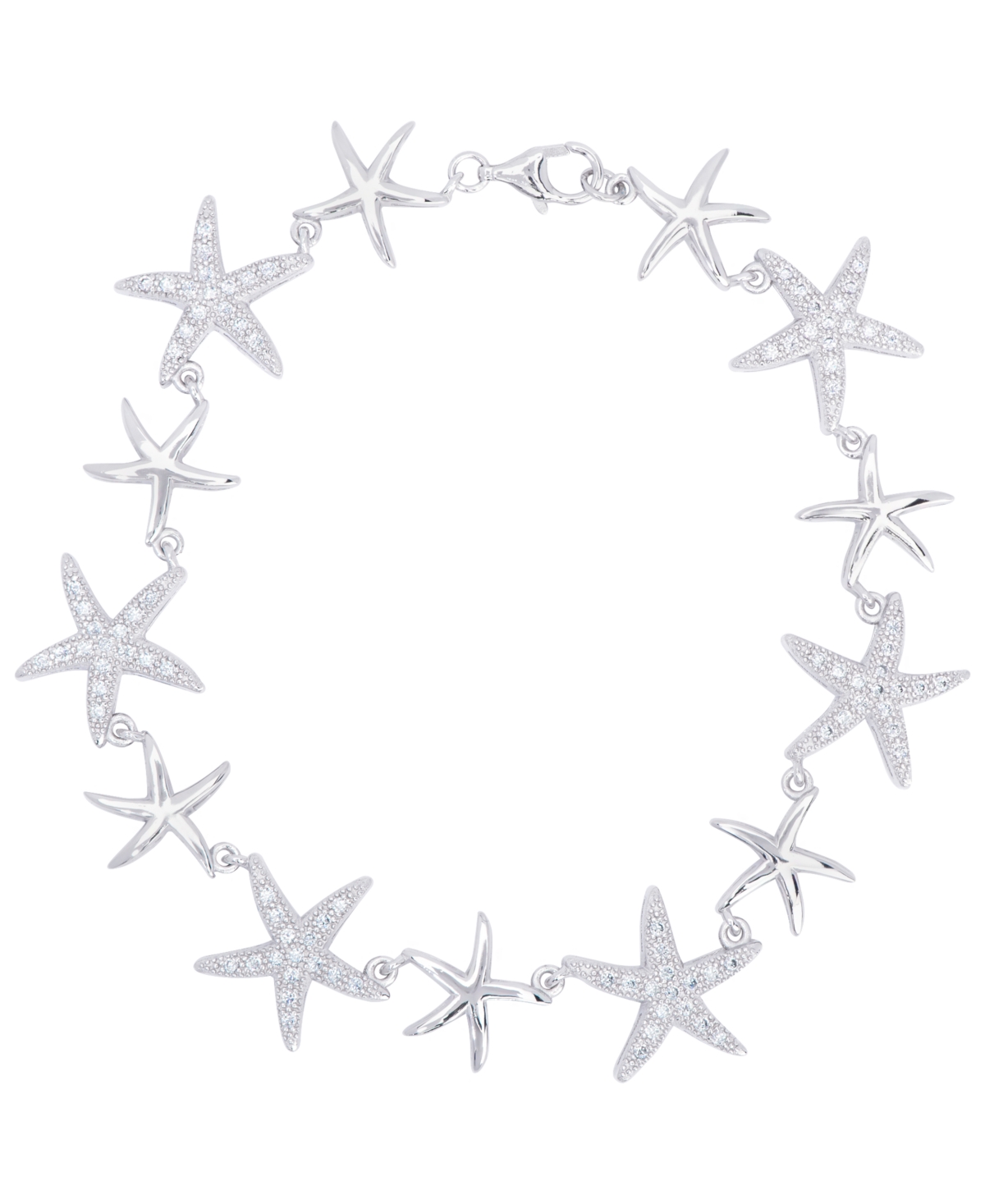 Click here for Cubic Zirconia Star Bracelet in Fine Gold Plate or... prices