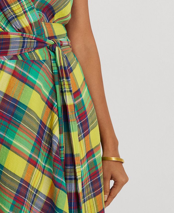 Lauren Ralph Lauren Plaid A-Line Dress - Macy's
