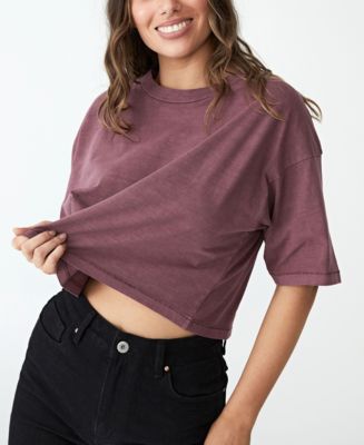 Cotton On Women's Cropped Boyfriend T-shirt - Macy's