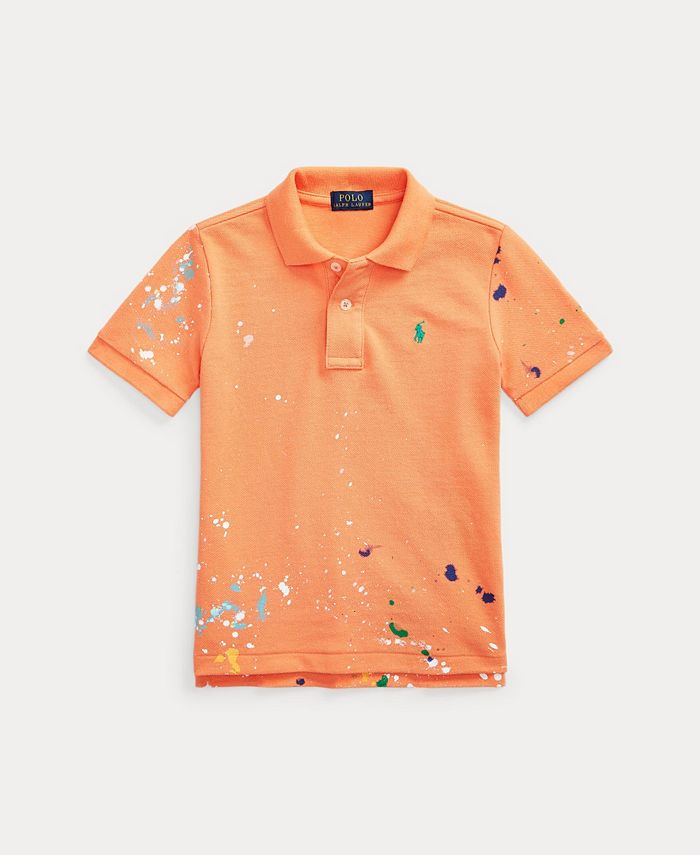 Polo Ralph Lauren Toddler Boys Paint Splatter Mesh Polo Shirt - Macy's
