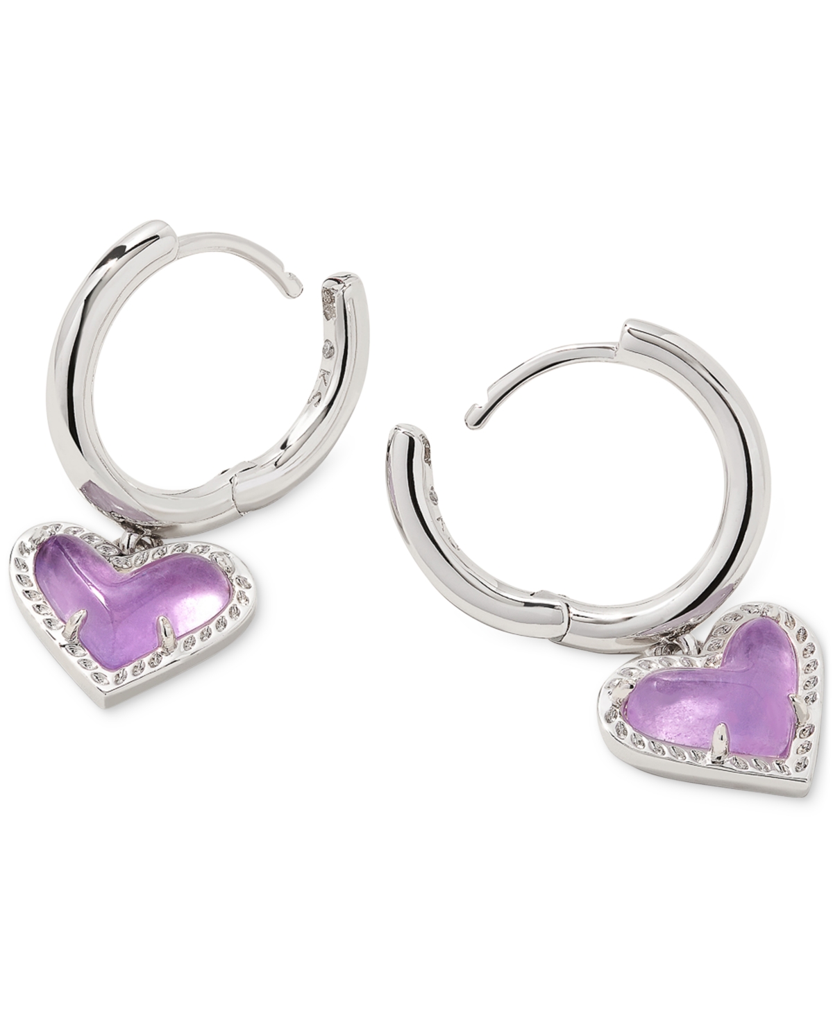 Click here for Kendra Scott Pave & Colored Heart Charm Huggie Hoo... prices