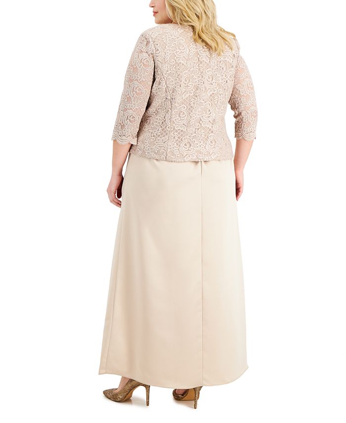 Alex Evenings Plus Size Lace Dress & Jacket - Macy's