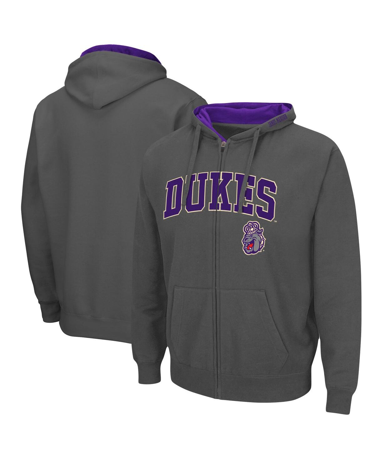Click here for Mens Charcoal James Madison Dukes Arch Logo 3.0 Fu... prices