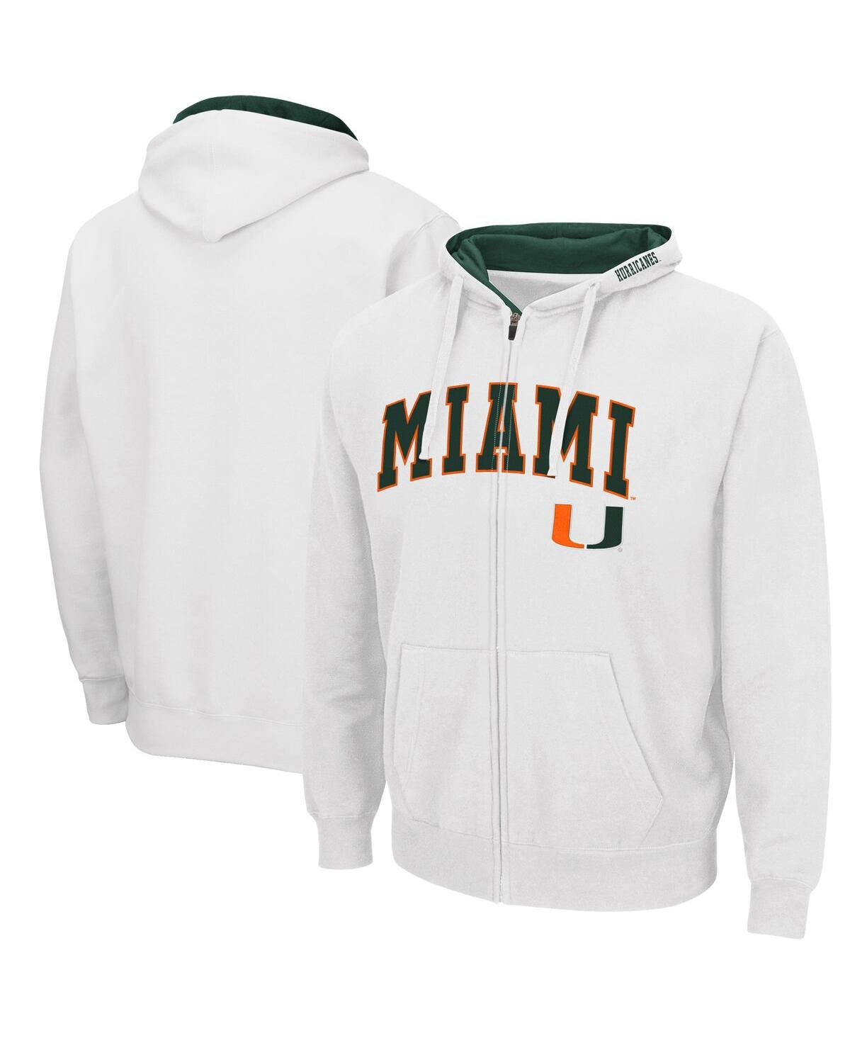 Click here for Mens White Miami Hurricanes Arch Logo 3.0 Full-Zip... prices