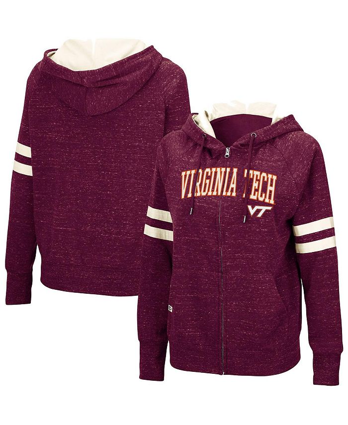 Colosseum Women's Maroon Virginia Tech Hokies Speckle Fleece Raglan ...