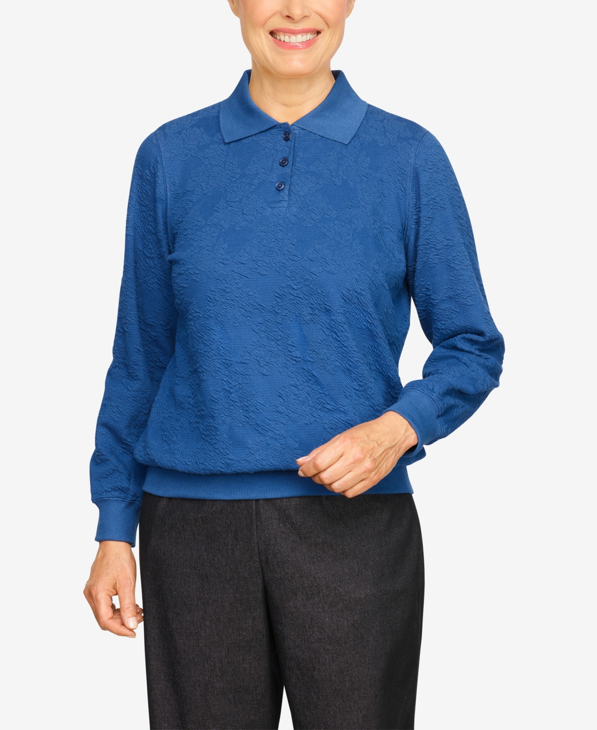 Alfred Dunner Women's Missy Classics F1 Classic Floral Jacquard With ...