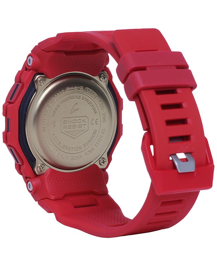 G-Shock Men's Digital Red Resin Strap Watch 46mm - Macy's