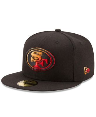 Men's New Era Black San Francisco 49ers Color Dim 59FIFTY Fitted Hat ...