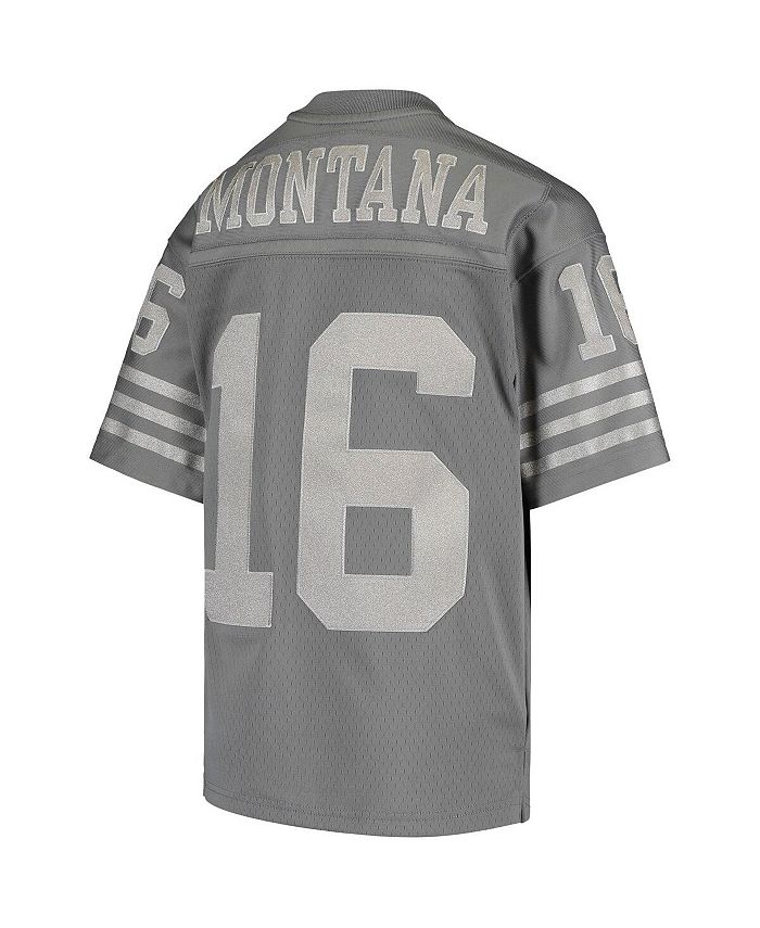 Mitchell & Ness Big Boys Joe Montana Charcoal San Francisco 49ers 1990 ...