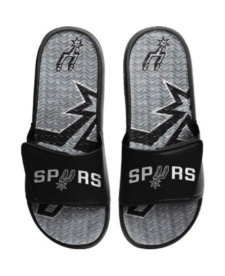 Men's Black San Antonio Spurs Wordmark Gel Slide Sandals - Macy's