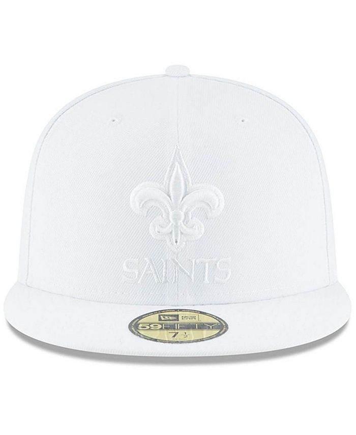 New Era Men's New Orleans Saints White on White 59FIFTY Fitted Hat - Macy's