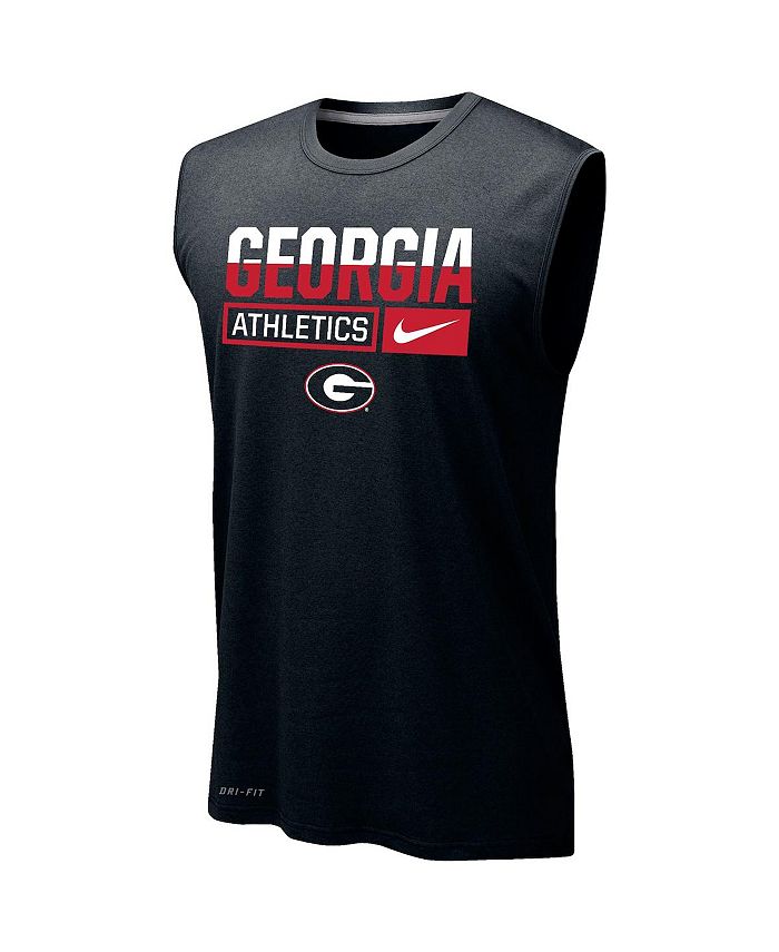 Nike Men's Black Georgia Bulldogs Wordmark Drop Legend Performance Tank ...